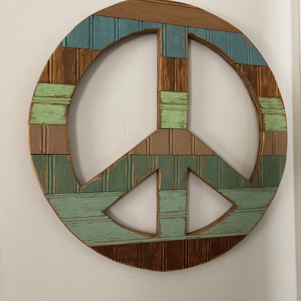 Large 24" Rustic Wood Peace Sign Wall Decor - Etsy