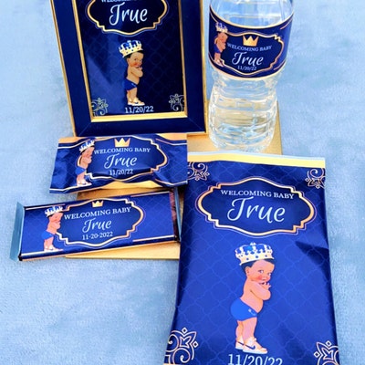 Royal Prince Baby Shower Printable Candy Bar 1.55oz Prince Snack Bar ...