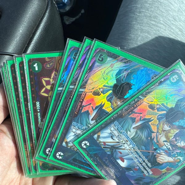 Set of 8 Custom TEXTURED & Holo One Piece OP TCG Leader Cards OP03 ...