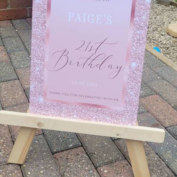 Retro Birthday Party Photobooth Frame and Matching Party Sign, Editable ...