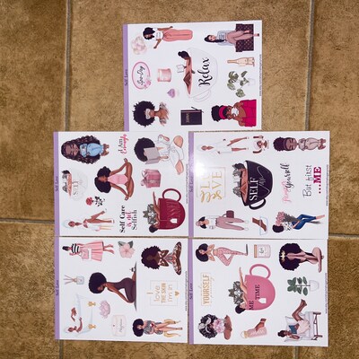 Self-care Stickers self-love African American Stickers black Girl ...