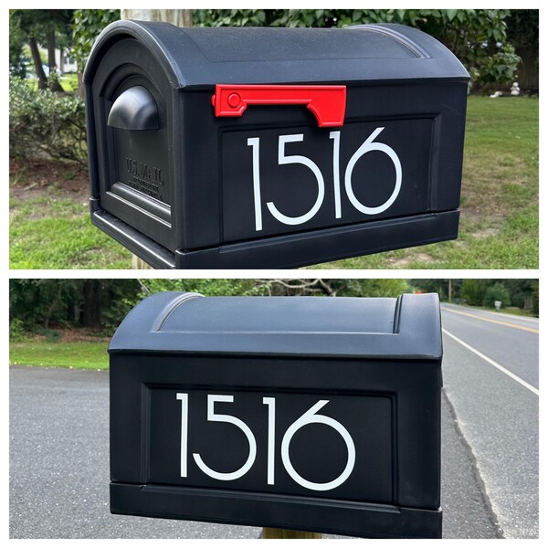 Custom Mailbox Lettering & Door Decal Set - Personalized Vinyl Decals ...