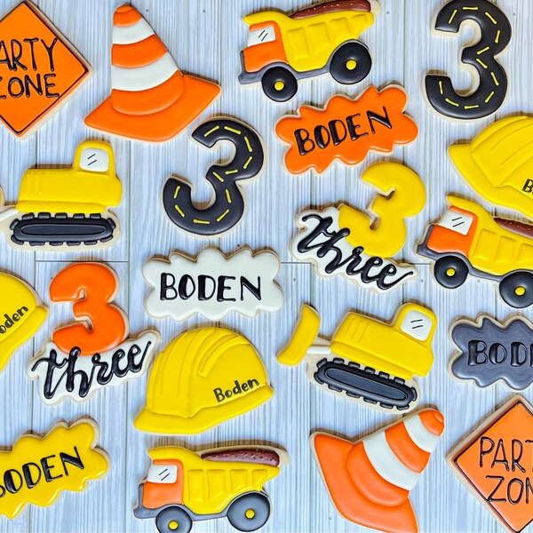 Safety Cone Cookie Cutter - Construction Theme Birthday Party - Orange ...