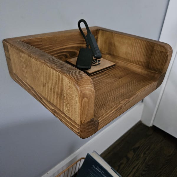 Free Shipping | Bathroom Organizer | Floating Wooden Box Rack ...