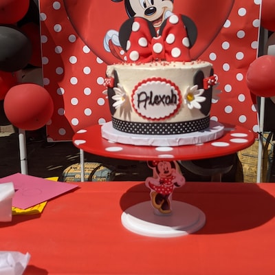Minnie Mouse Inspired Cake Stand, Minnie Mouse Birthday Party Dessert ...