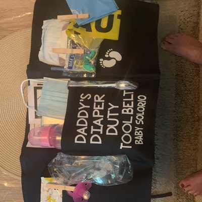 Daddy Diaper Duty Tool Belt New Dad Gift Baby Shower Dad Survival Kit ...