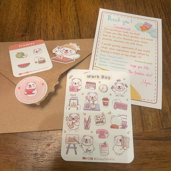 Cute Tea Time Sticker Sheet, Hand Drawn Planner Stickers and Kawaii ...