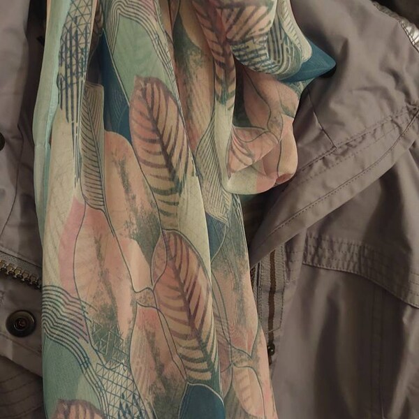Unusual Scarf With Elephants. Front and Back in Different Colors. This ...