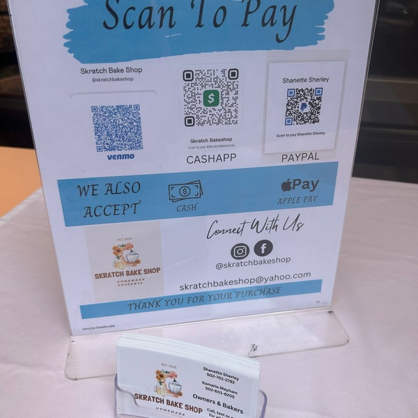 Editable QR Code Sign, Scan to Pay Template, Venmo, Scan to Pay Sign ...