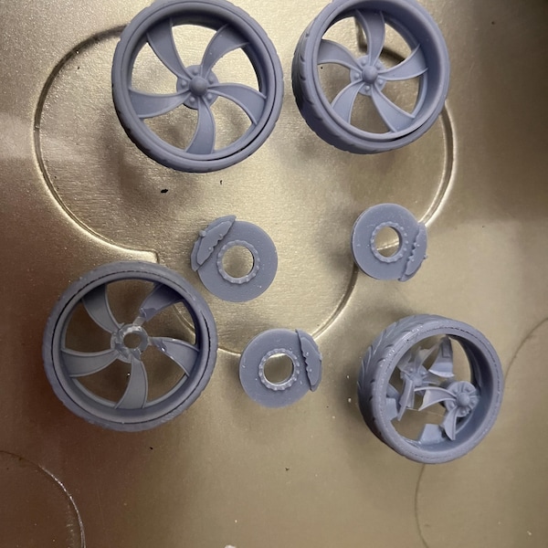 Resin 1/24 Scale: 26-inch “budd 5-hole” Dually Wheels W/ Low Profile ...