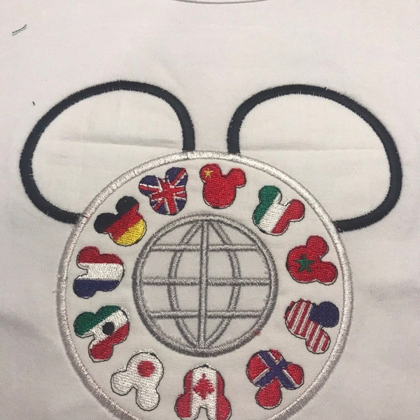 Epcot Mickey Ears Head Applique Design Original Artwork by Udoappliques ...