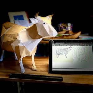 Printable DIY Template PDF. Goose Low Poly Paper Model Template. 3D ...