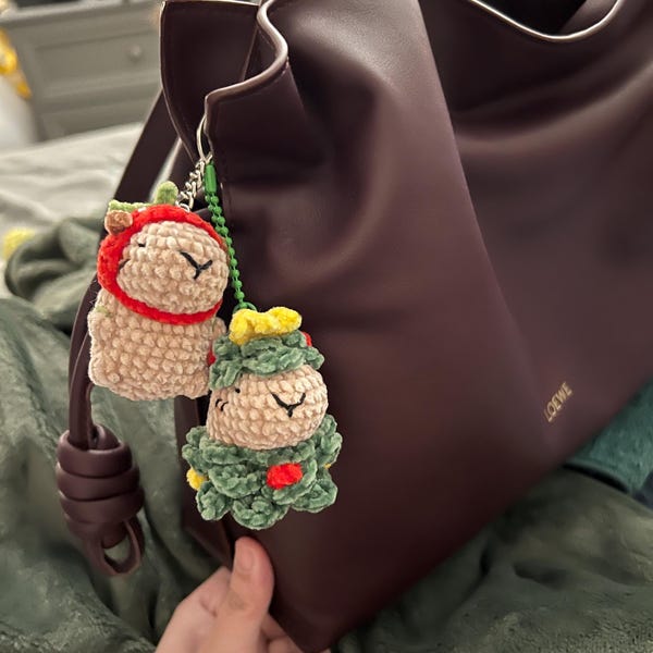 Colorful Clown Keychain, Cute Clown Keychain, Crochet Clown Keychain ...