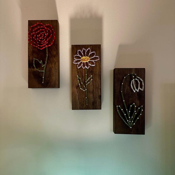 DIY String Art Kit Initial String Art Kit Letter String Art Kit Simple String Art Kit DIY Made ...