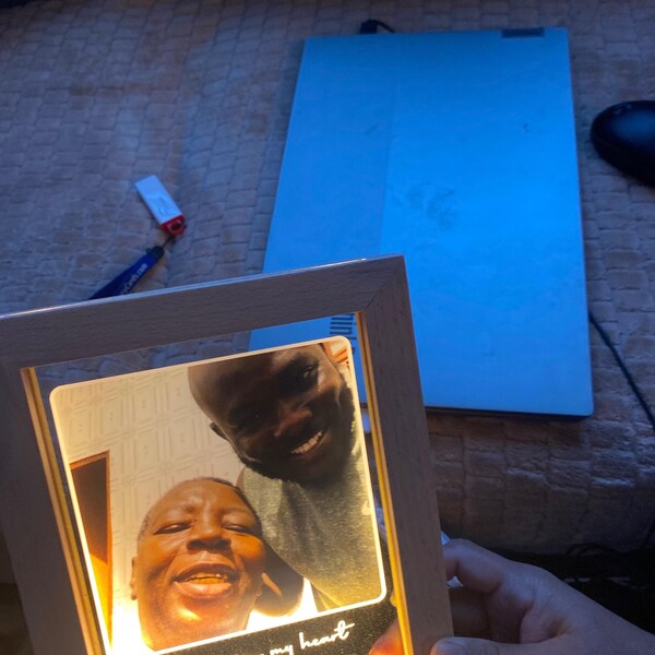 Acrylic Picture Frame With Light, Personalized Stand, Christmas Gifts ...