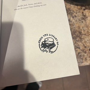 Personalized BOOK Stamp,custom Library Stamp,from the Library Of,custom ...