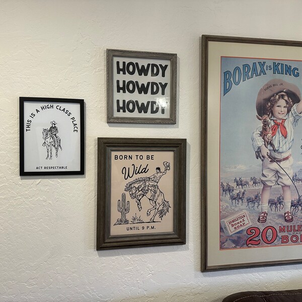 Howdy Wall Art, Printable Art, Cowboy Wall Art, Howdy Poster, Howdy ...
