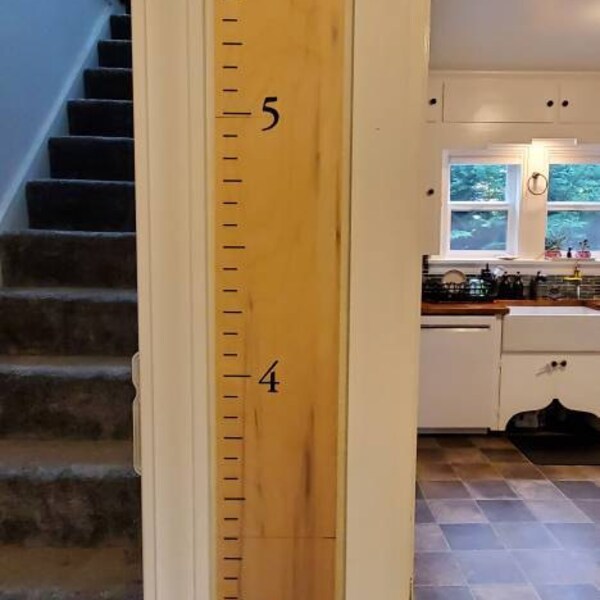 Farmhouse Style Segmented Wooden Kids Growth Chart Ruler for Boys and ...
