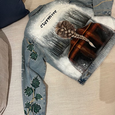 Personalized Denim Jacket, Custom Hand Painted Denim Jacket, Hand ...