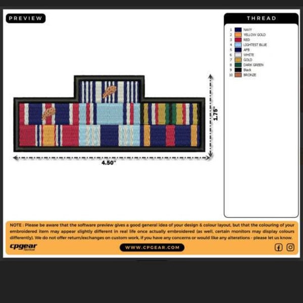 Medal Ribbons Patch | Turn Your Military Medal Ribbons Into an ...