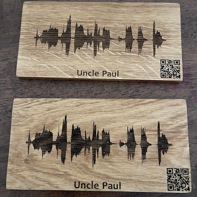 Soundwave Art With Qr-code, Voice Memorial With Qr-code Personalized ...
