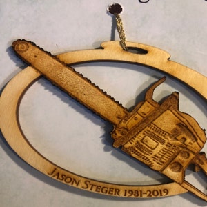 Personalized Chainsaw Ornament Gift for Logger Logging Ornament Gift ...