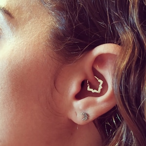 Daith Earring, Daith Jewelry, Gold Septum Ring, Ear Piercing Jewelry ...