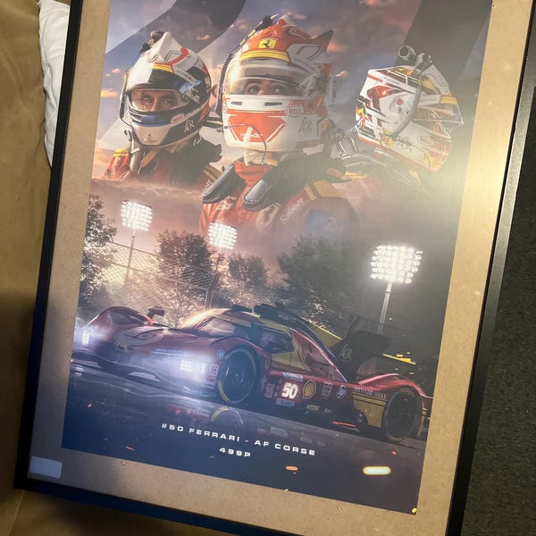 Ferrari #50 Hypercar 499P Poster, 24H Le Mans Winner, Motorsport Print ...