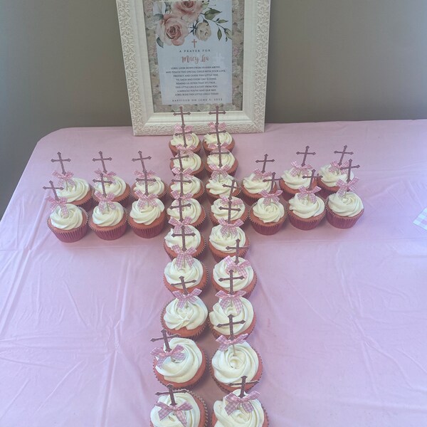 Personalized Prayer Sign for Girl, Editable Pink Floral Sign, Baptism ...