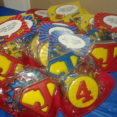 Superhero Favor Tags Template Printable Birthday Party Thank You Tags ...