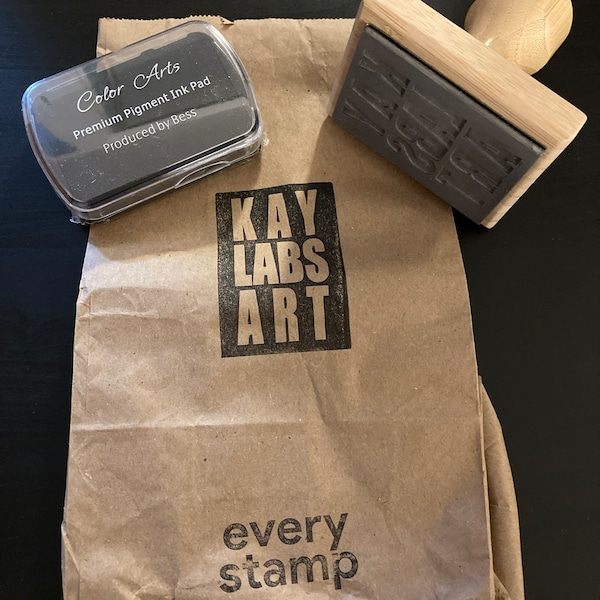 Custom Logo Rubber Stamp, Business Stamp for Boxes and Mailers, Small ...