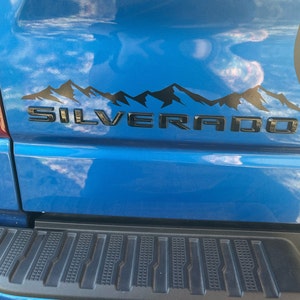 2007-2018 Chevy Silverado 1500 Emblem Overlay Decal Letters BLACK Set ...