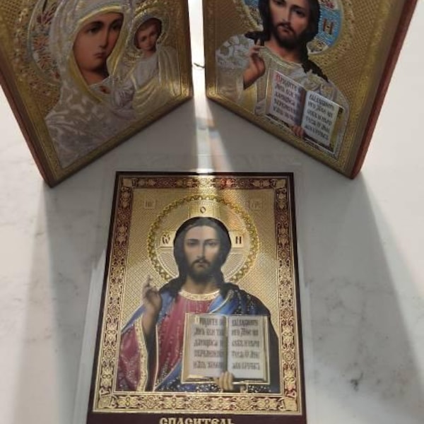 Folding Icon | Double Icon | Jesus Christ Mother of God | Orthodox Icon ...