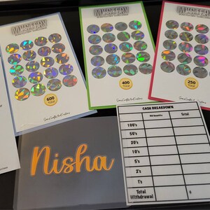Mystery Savings Scratch off Challenge Budgeting Money - Etsy