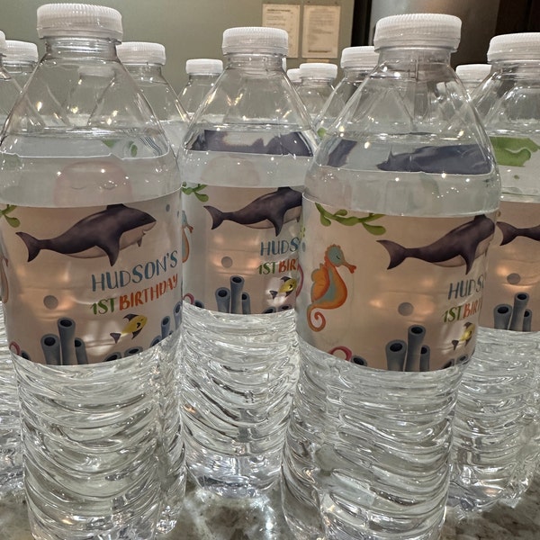 Under the Sea Water Labels, Under the Sea Labels, Under the Sea Water ...