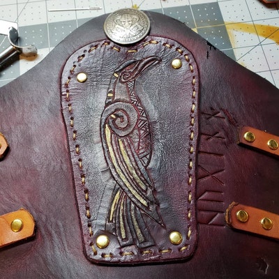 Leather Vambrace Pattern PDF SVG Laser / Arm Armor Pattern / Thors ...