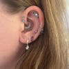 Dainty Triple Chain Pink Ruby CZ Helix Piercing, Cartilage Piercing 20g ...