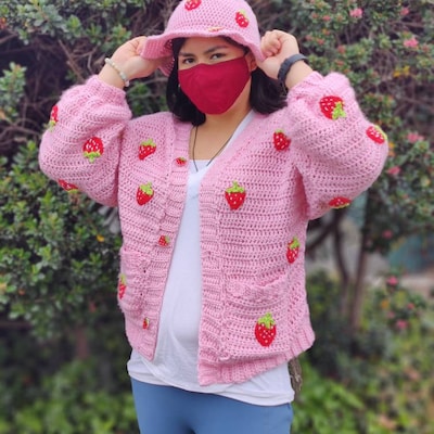 Strawberry Cardigan Pdf Crochet Pattern - Etsy