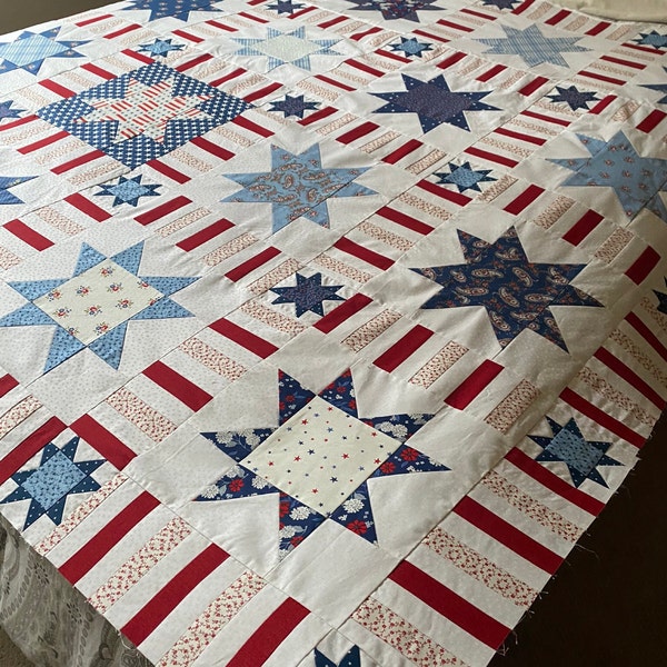 RED DAZZLE Moda Panel Quilt Kit Corey Yoder by Pastry Shop Quilts - Etsy