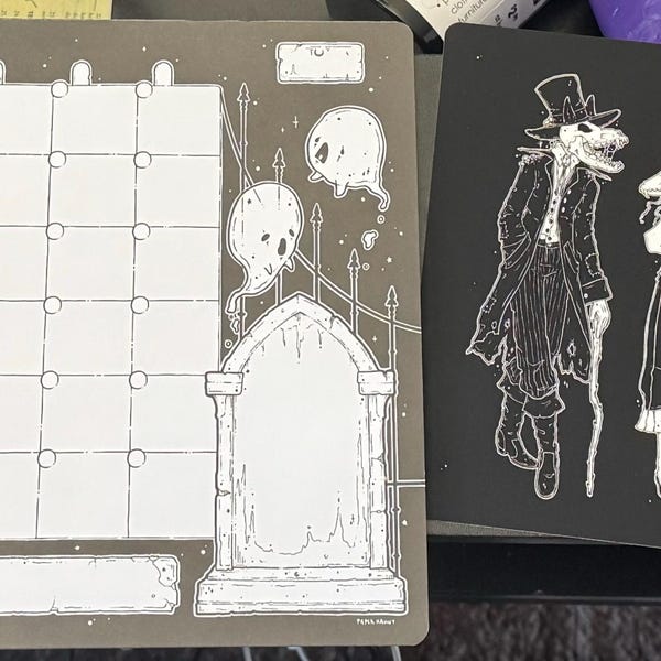 Graveyard Haunts Planner Notepads - Tear-away Calendar - Tombstones and ...
