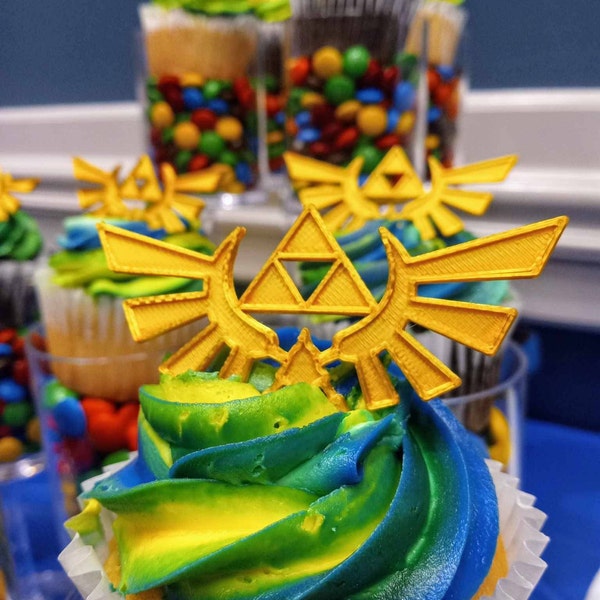 Zelda Master Sword Personalized Cake Topper and Zelda Crest Cupcake (1 ...