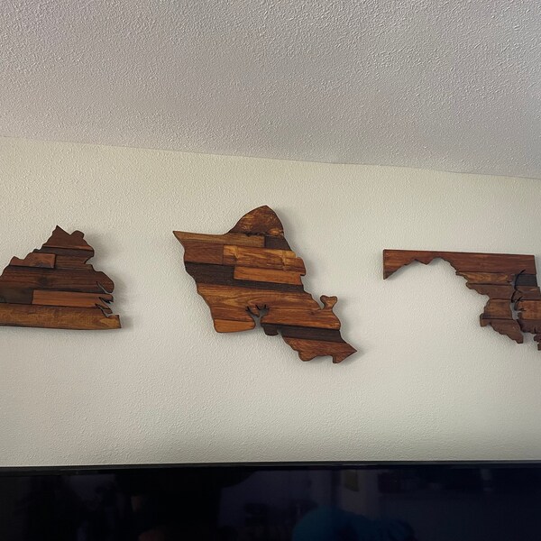 Rustic Wood State Cut Out, Large State Cutout, Wood State Outline ...