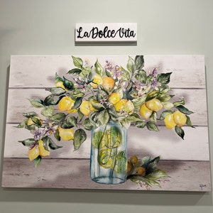 Italian Kitchen Sign La Cucina Wood Block Sign Custom Italian Shelf ...