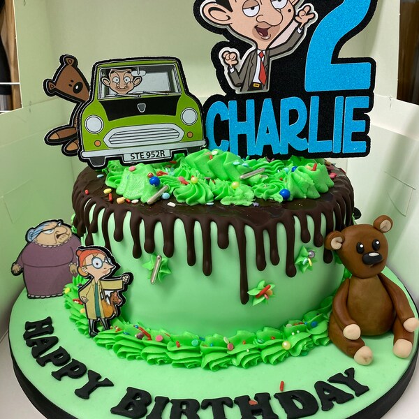 Mr Bean Themed Cake Topper Set Birthday / Personalised / Custom ...