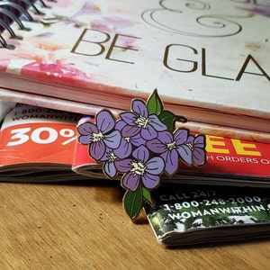 Violet Pin Common Violet Enamel Pin State Flower Artwork - Etsy