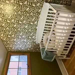 Forest Pattern Wall Stencil, Floral Wall Stencils for Painting ...