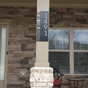 Script Address Sign MetalScript house numbersCustom house | Etsy