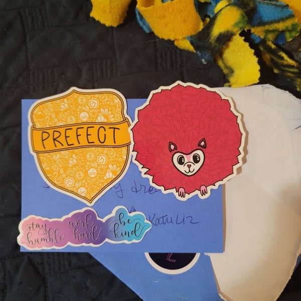 Green Prefect Badge Vinyl Sticker | Potterhead Zentangle Pattern Design ...