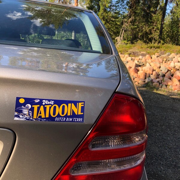 Vinyl Sticker, 'visit Tatooine' 15cm X 5cm - Star Wars, Bumper Sticker ...