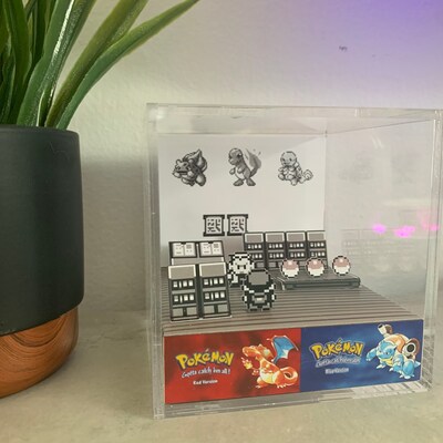 Pokemon Oak's Lab RED/BLUE bulbasaur, Squirtle, Charmander Oak's Lab 3D ...